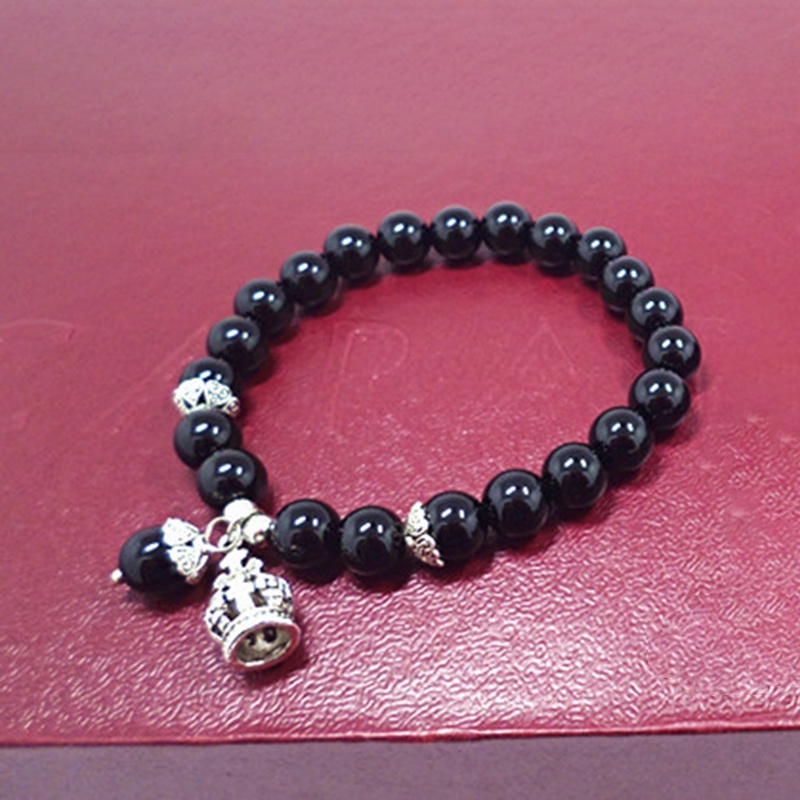 OUYOU สร้อยข้อมือ ลายตาแมวนำโชค สีม่วงธรรมชาติ - ouyou.my.th - ThaiPick