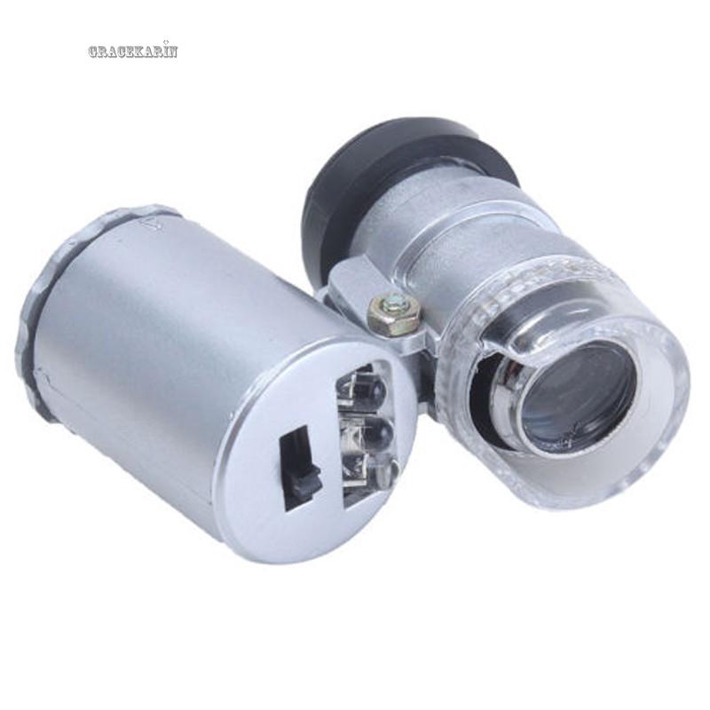 New Fashion♠♣♥♦60X Univesal Zoom Smart phone Microscope Lens♠♣♥♦ LED ...