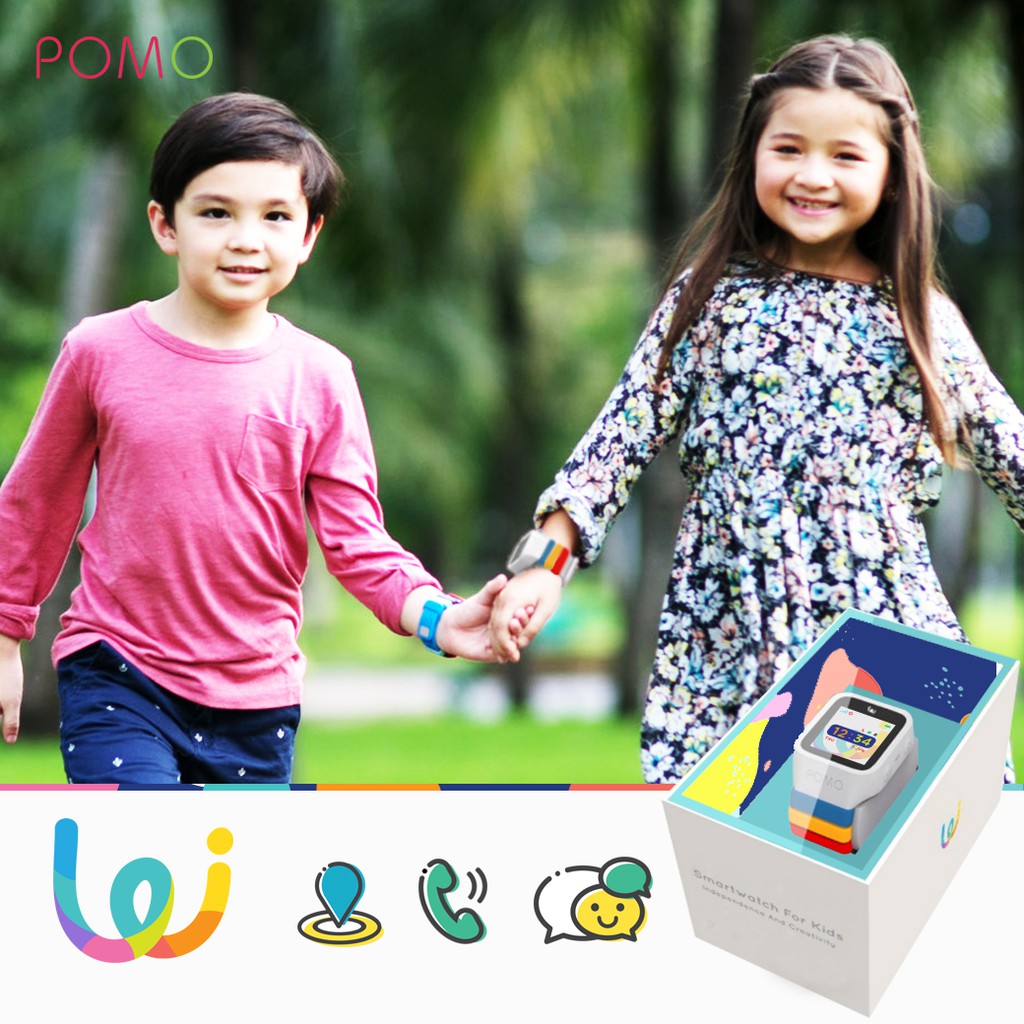 POMO Kids Smart Watch Waffle นาฬิกาโทรศัพท์ แถมหูฟัง - pmh_holding ...
