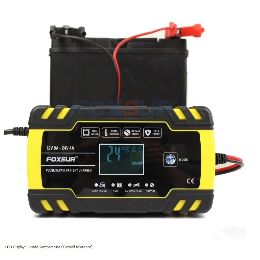 เครื่องชาร์จแบตเตอรี่12V 8A/24V 4A FOXSUR FBC122408D - wascharapong - ThaiPick