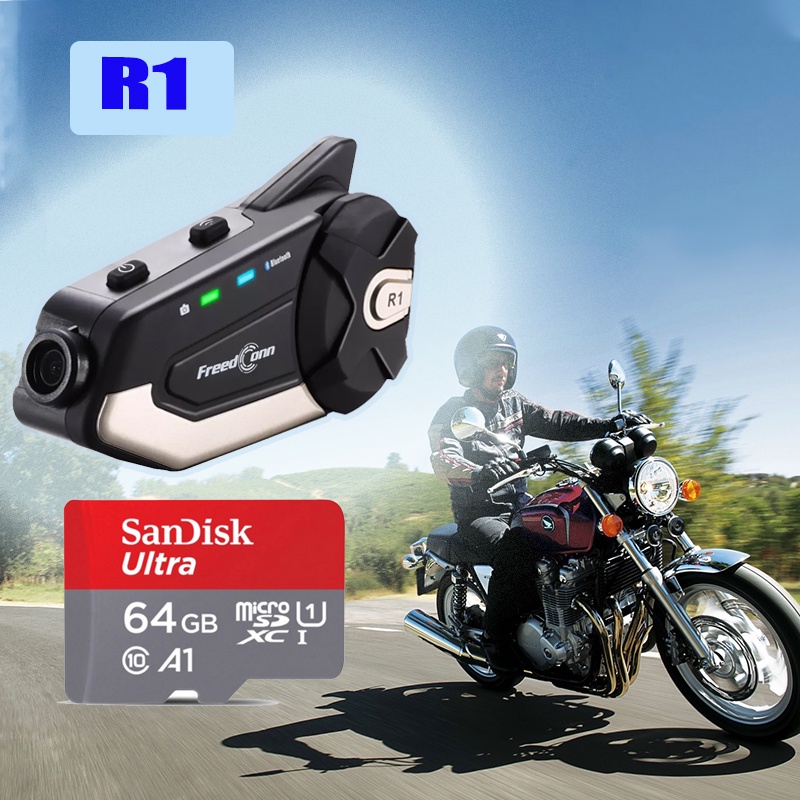 Freedconn r1 Motorcycle Camera1080P HD camera motorcycle waterproof ...