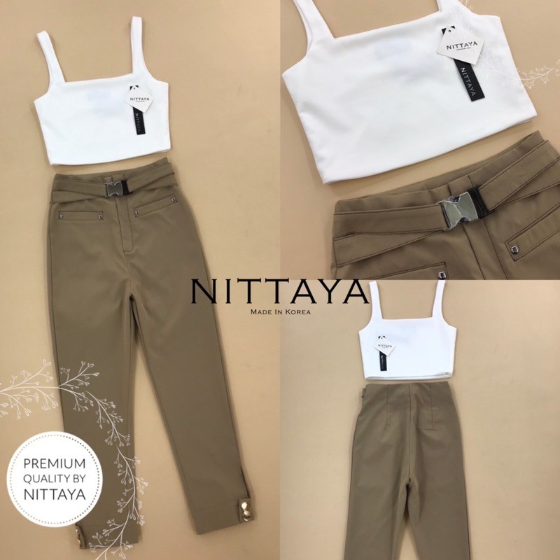 Nittaya set เสื้อครอบแขนตะเกียบ ทรงเหลี่ยม ขายาว size M มือ1 สวยน่ารักไฮโซ - proudpakjira - ThaiPick