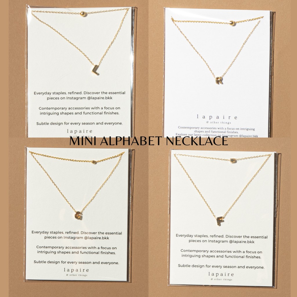 สร้อยพระ สร้อยแฟชั่น Lapaire l Mini alphabet necklace สร้อยตัวอักษร ...