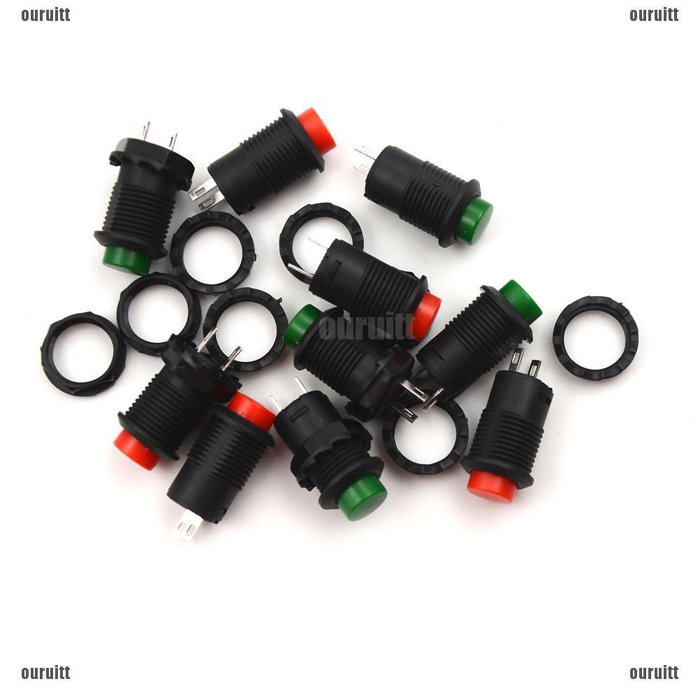 SP 10 Pcs 12mm Red Momentary OFF-ON Push Button Pushbutton Car Boat Lockless Switch SV - ouruitt ...