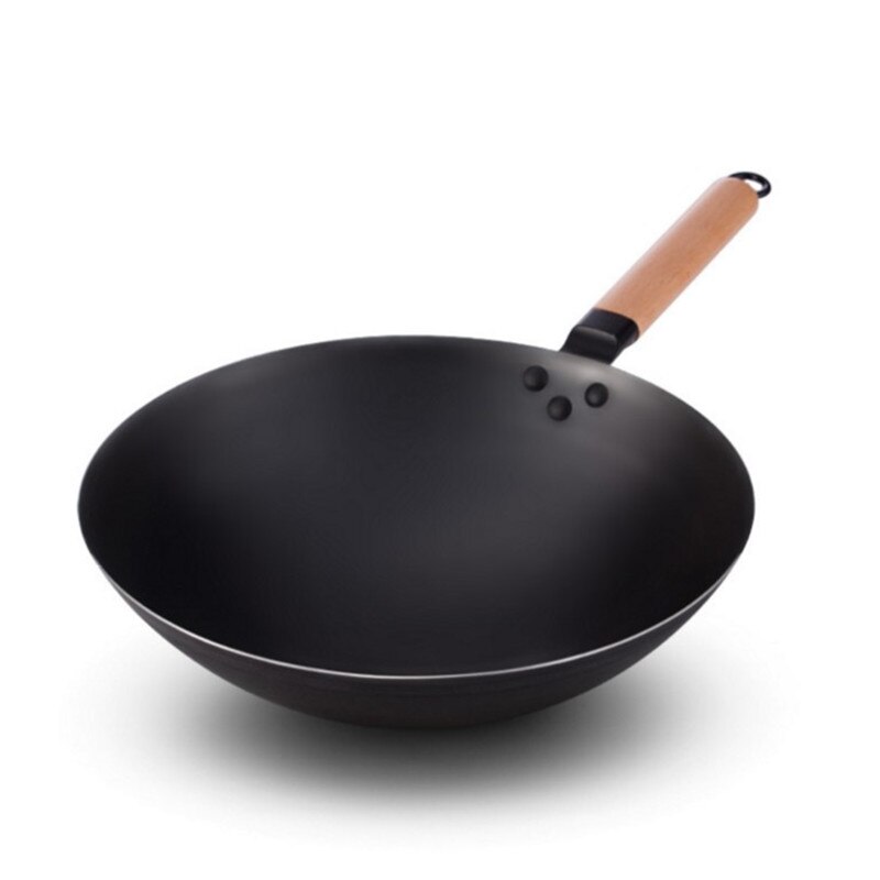 Cooking Wok Household large Iron ot Oldfashioned Uncoated Nonstick an ...