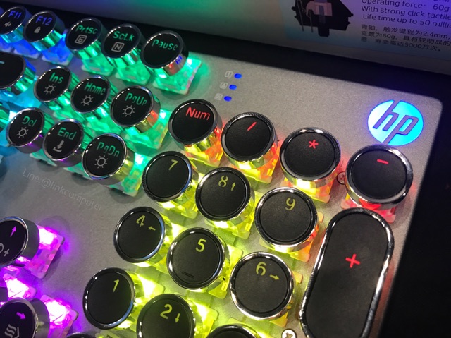 HP GK400Y MECHANICAL KEYBOARD PUNK KEYCAP BLUE SWITCHES แมคคานิคคอล ...