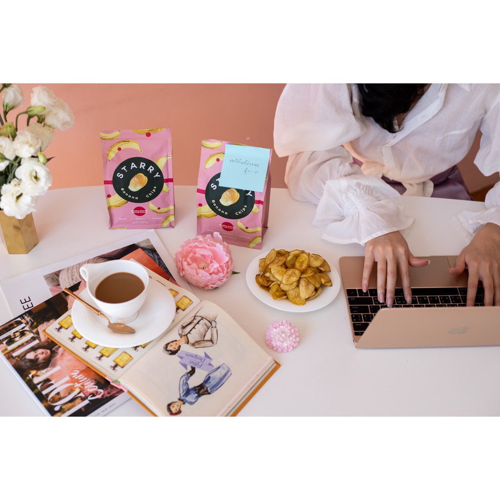 pack 12 Starry Banana Chips กล้วยหอมทองอบกรอบ อบรีดน้ำมัน 0Transfat ...