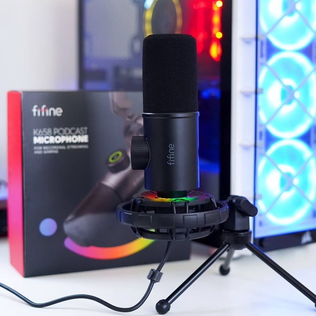 มีสินค้าพร้อมส่ง ไมโครโฟนFIFINE K658 PODCAST USB DYNAMIC MICROPHONEรับ ...
