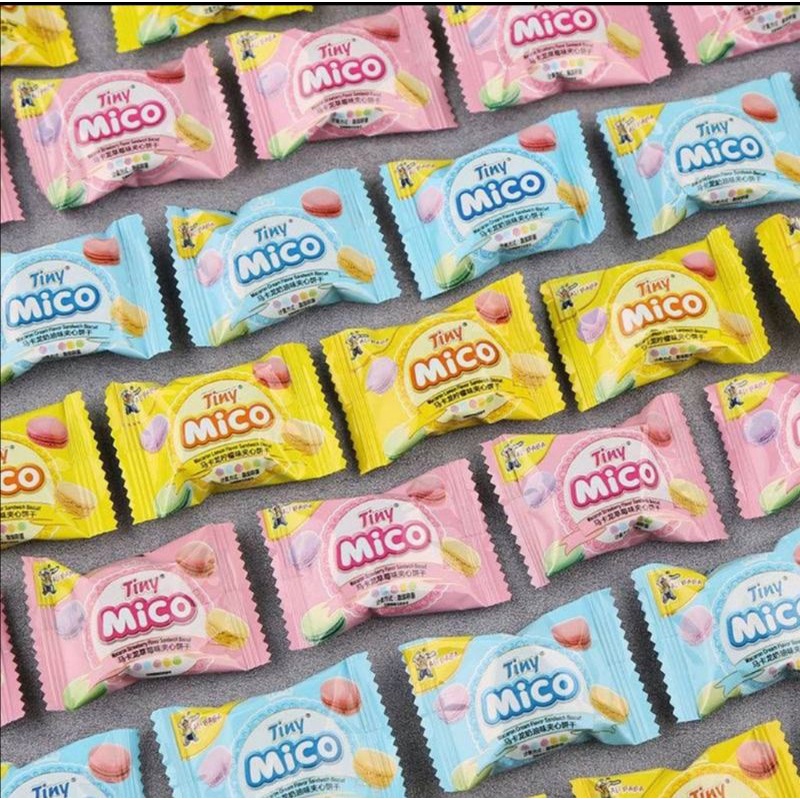 มินิมาการอง Tiny Mico แบบถุง ถุง60ชิ้น376กรัมพร้อมส่งมินิมาการอง บิตกิต คุกกี้ สอดไส้ ...