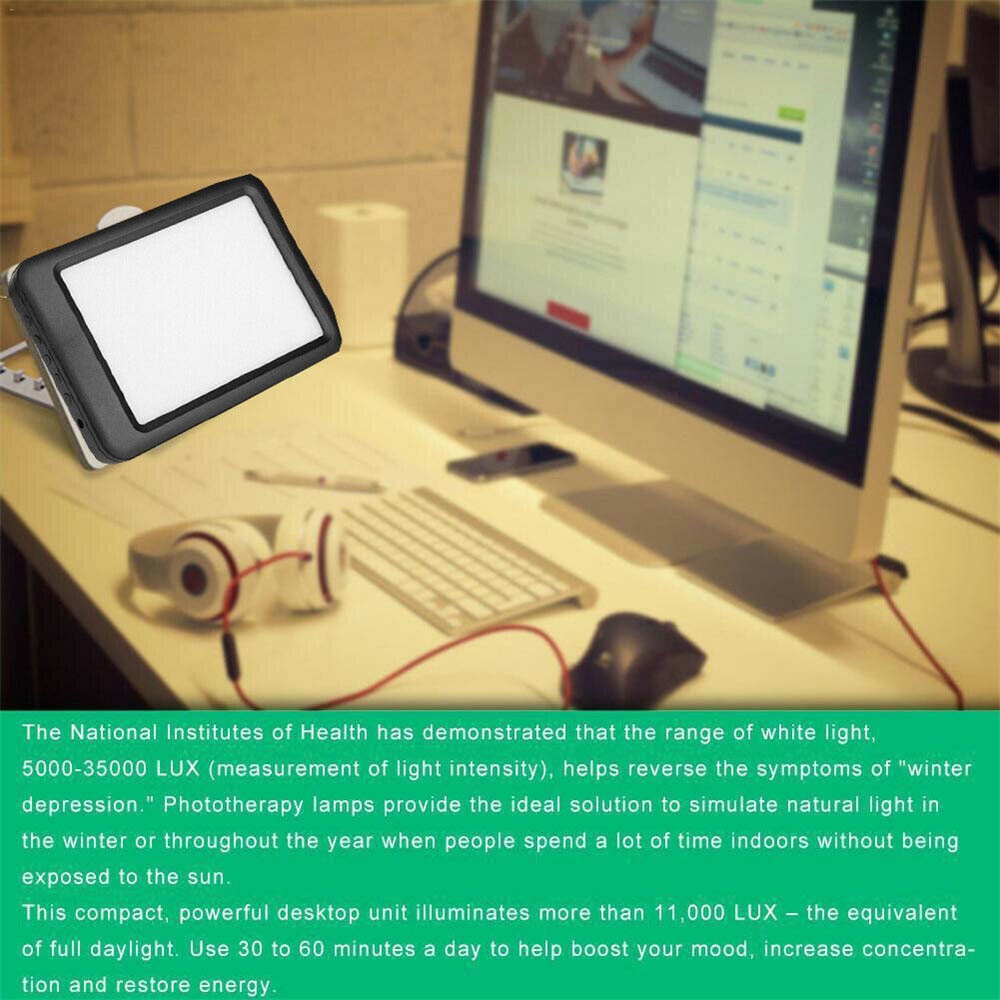 Remote Control Sad Phototherapy Lamp Emotional Depression Health Lamp ...