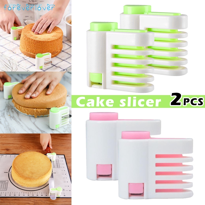 â €â ƒâœ¨ 2 Pcs Cake Slicing Leveler Bread Cutter Slicer Durable Baking ...