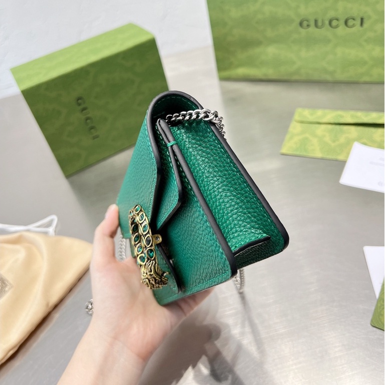 Gucci Crossbody Bag กระเป๋าสะพายโซ่ Dionysus Leather Mini Dionysus Bag ...
