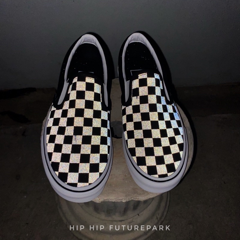 Vans Slip On Cosmic Checkerboard Reflective (ลายสะท้อนแสง) - hiphip ...