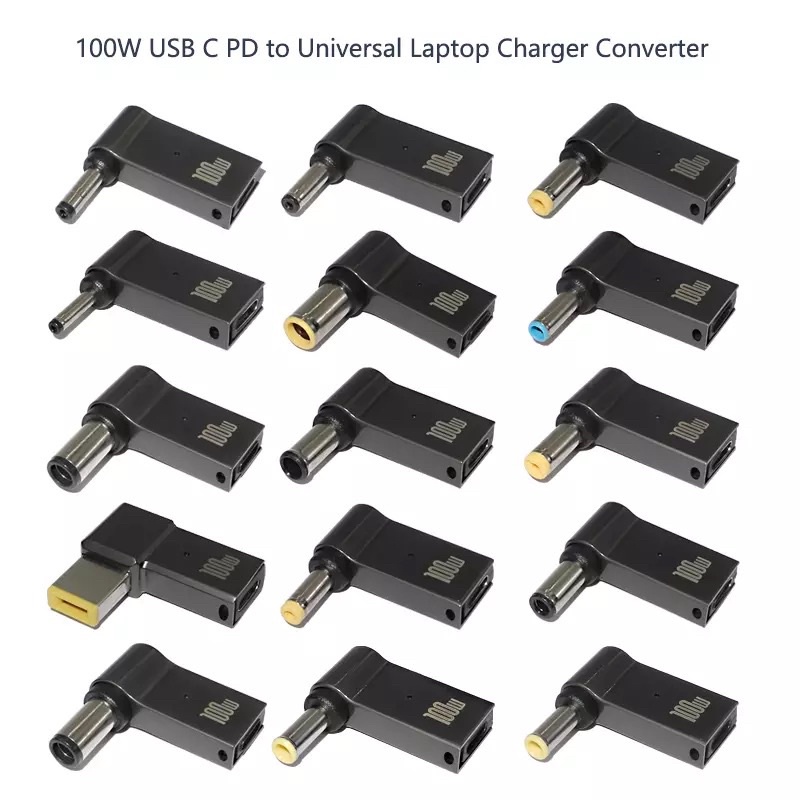 100W USB Type C To Dc Power Jack Connector USB C To Universal Laptop ...