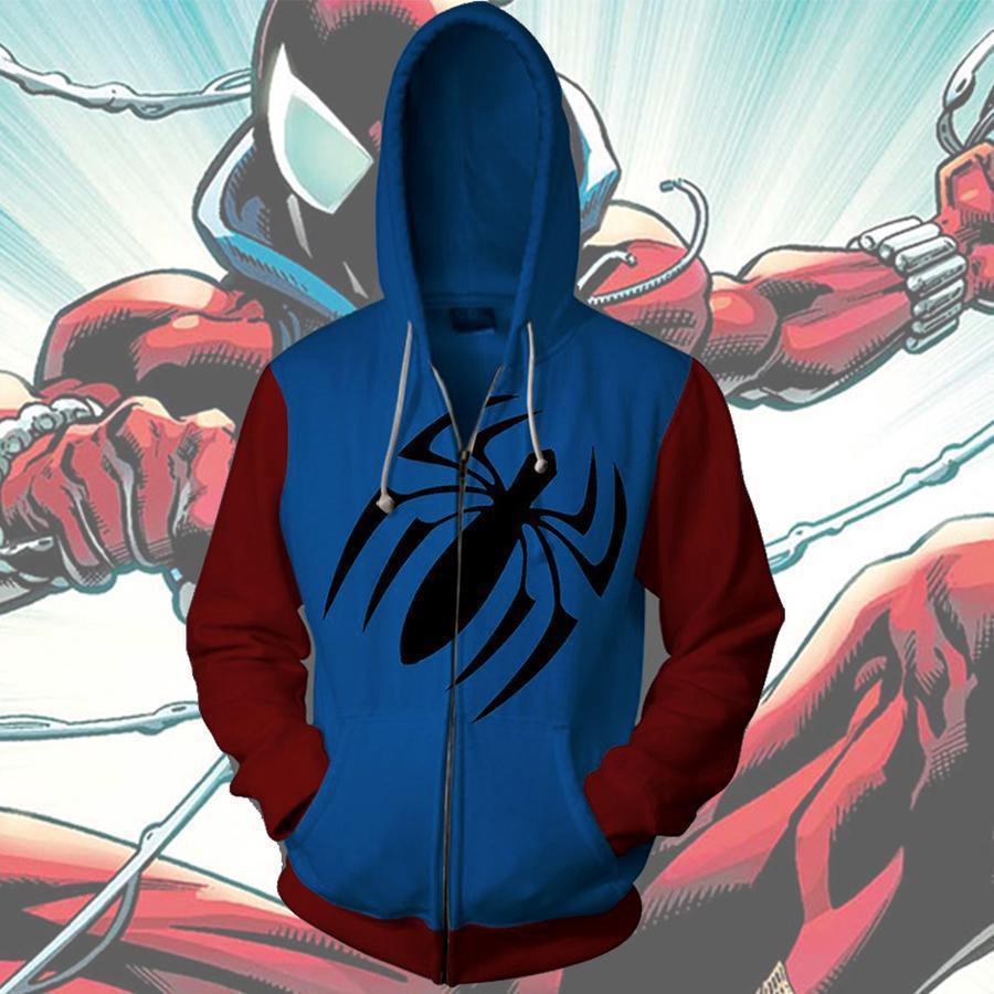 Spider-Man Zipper Hoodie Superhero Coat The Avengers Jacket 3d ...