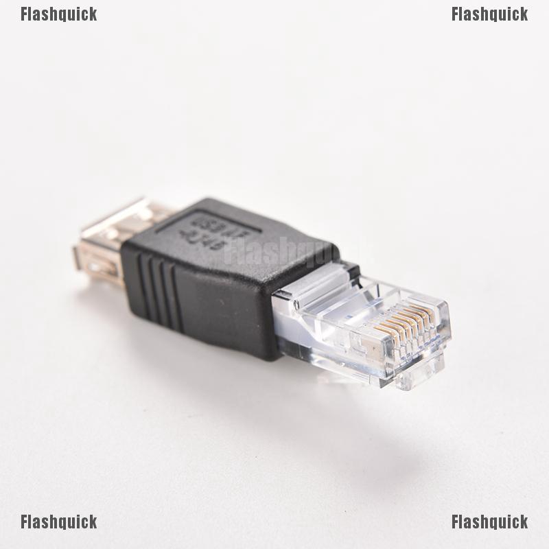 RJ45 Male to USB AF A Female อะแดปเตอร์ซ็อกเก็ต Lan Network Ethernet ...