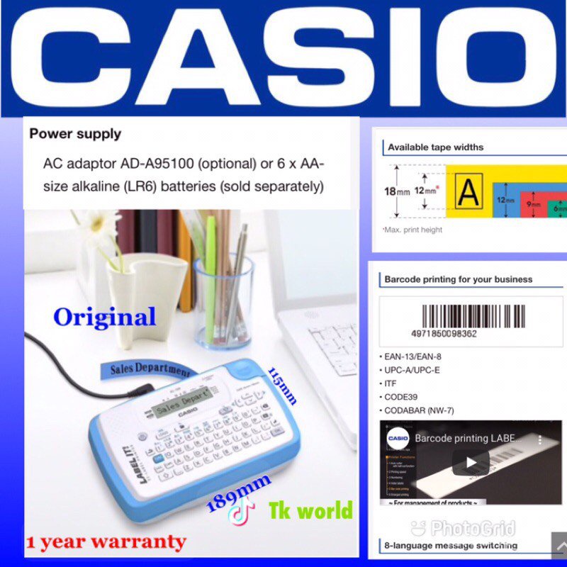 Casio lable printer KL 130 zzRb | Shopee Thailand