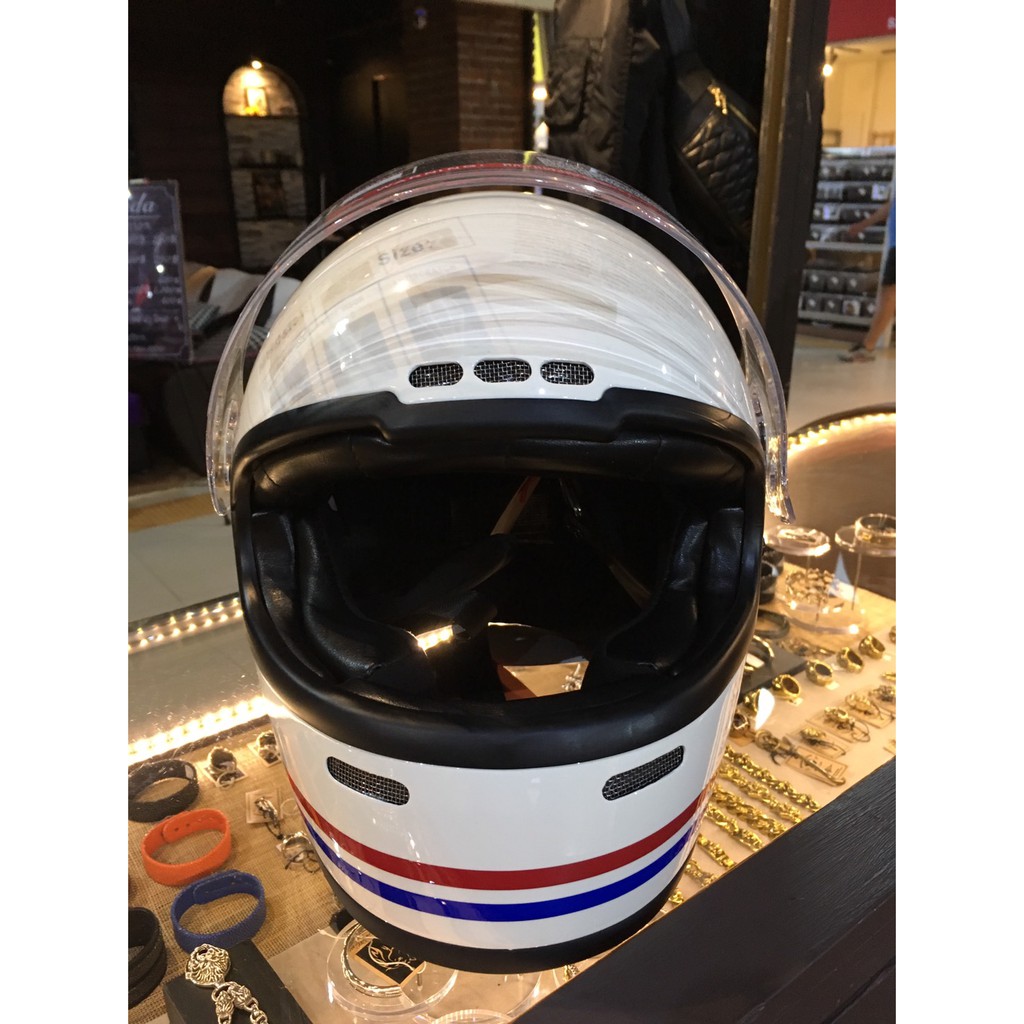 หมวกกันน๊อคเต็มใบ ทรงvintage ยี่ห้อ AMZ แบรนด์นำเข้าจากอเมริกา รุ่น ...