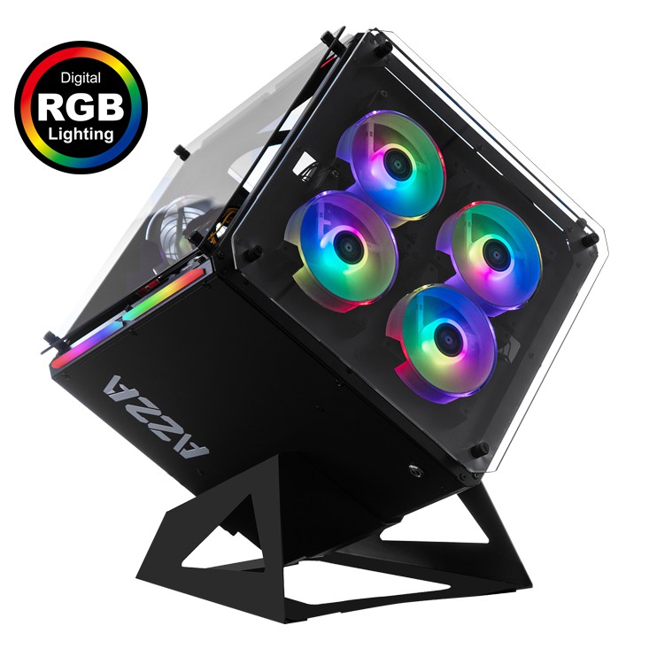 Case AZZA Cube 802 RGB ( เคสเปล่าว พร้อมชุดไฟ rgb ) | Shopee Thailand