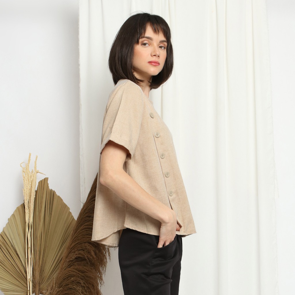 เสื้อท็อปส์ Blusha Acorn สําหรับผู้หญิง - batik_dirga.th - ThaiPick