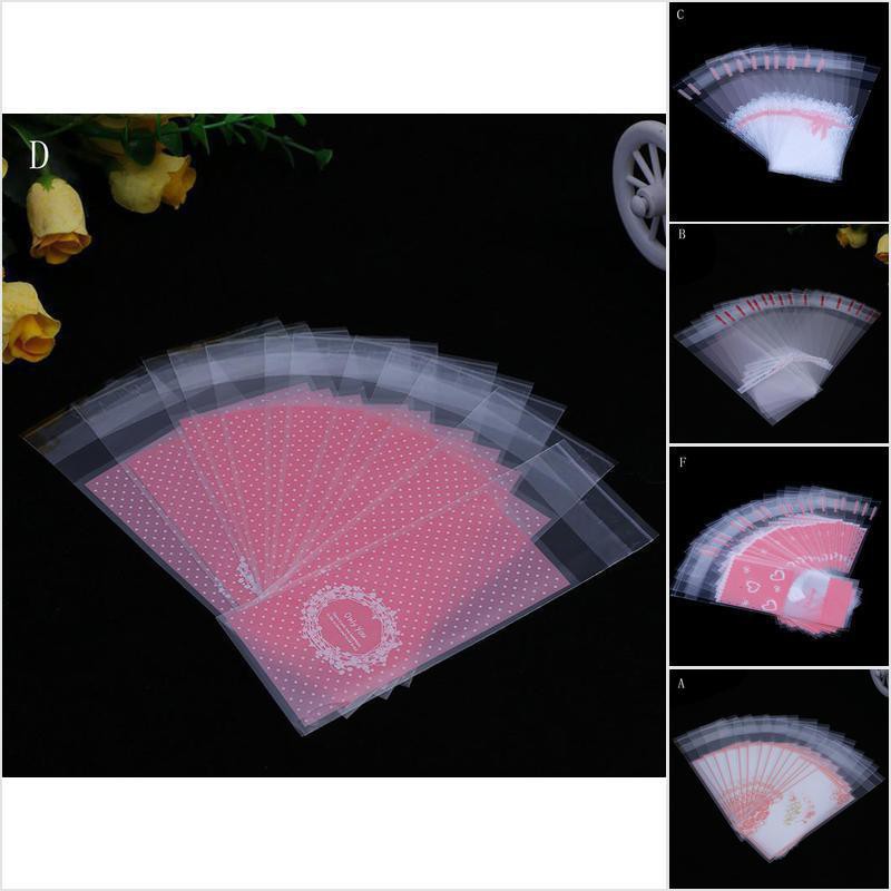 aosuOAS100Pcs Mini plastic cookie packaging cupcake wrapper bags opp ...