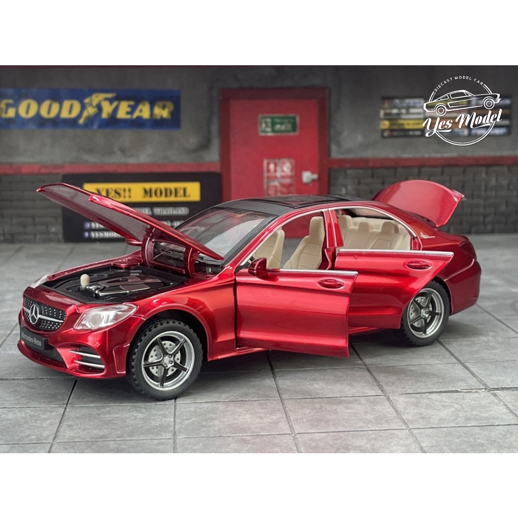 โมเดลรถเบนซ์ BENZ C260 โมเดลรถเหล็ก Mercedes-Benz มีไฟ มีเสียง ขนาด 14. ...