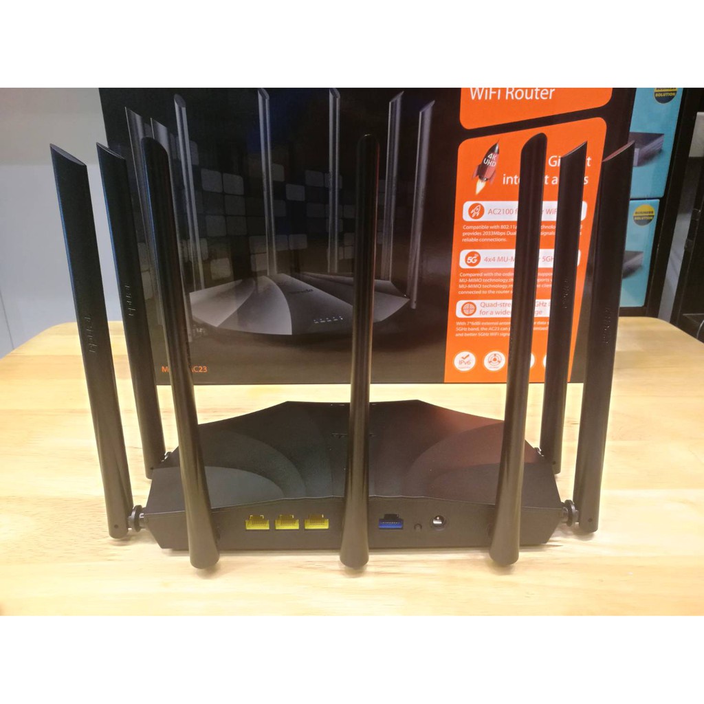Tenda AC23 Wireless Router AC2100 Gigabit LAN ไวไฟเร้าเตอร์ 7 เสาเทพๆ ...