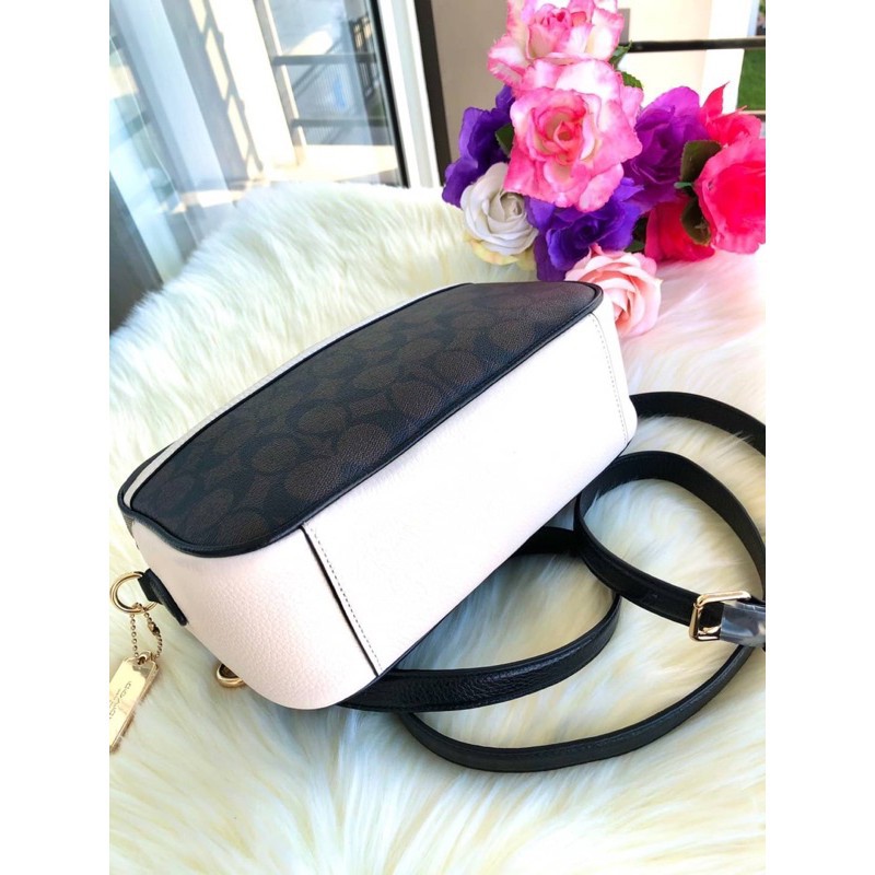 (ผ่อน0%) กระเป๋าสะพายข้าง กระเป๋าสะพายข้าง COACH C1767 JES CROSSBODY IN BLOCKED SIGNATURE CANVAS ...