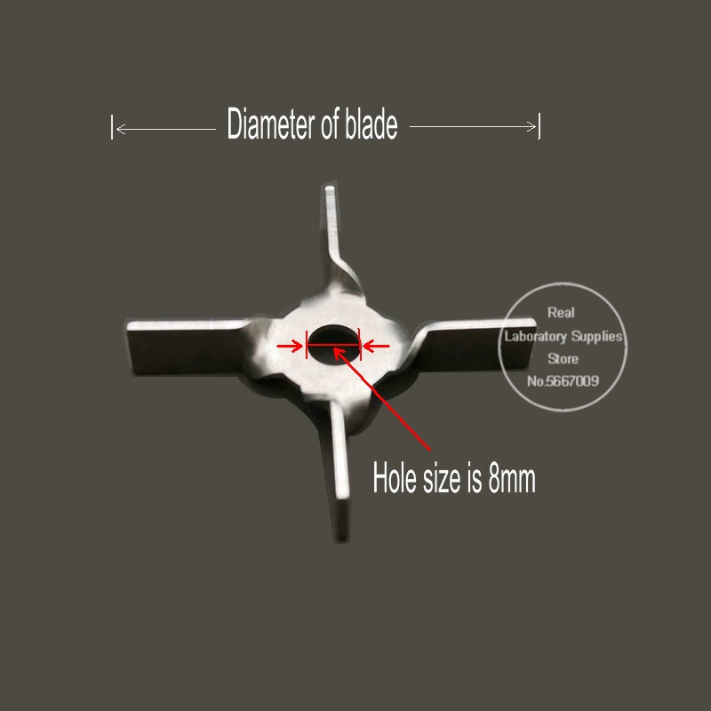 1set Lab 304 Stainless Steel Four leaf Blade with Rod 6cm 7cm 8cm ...