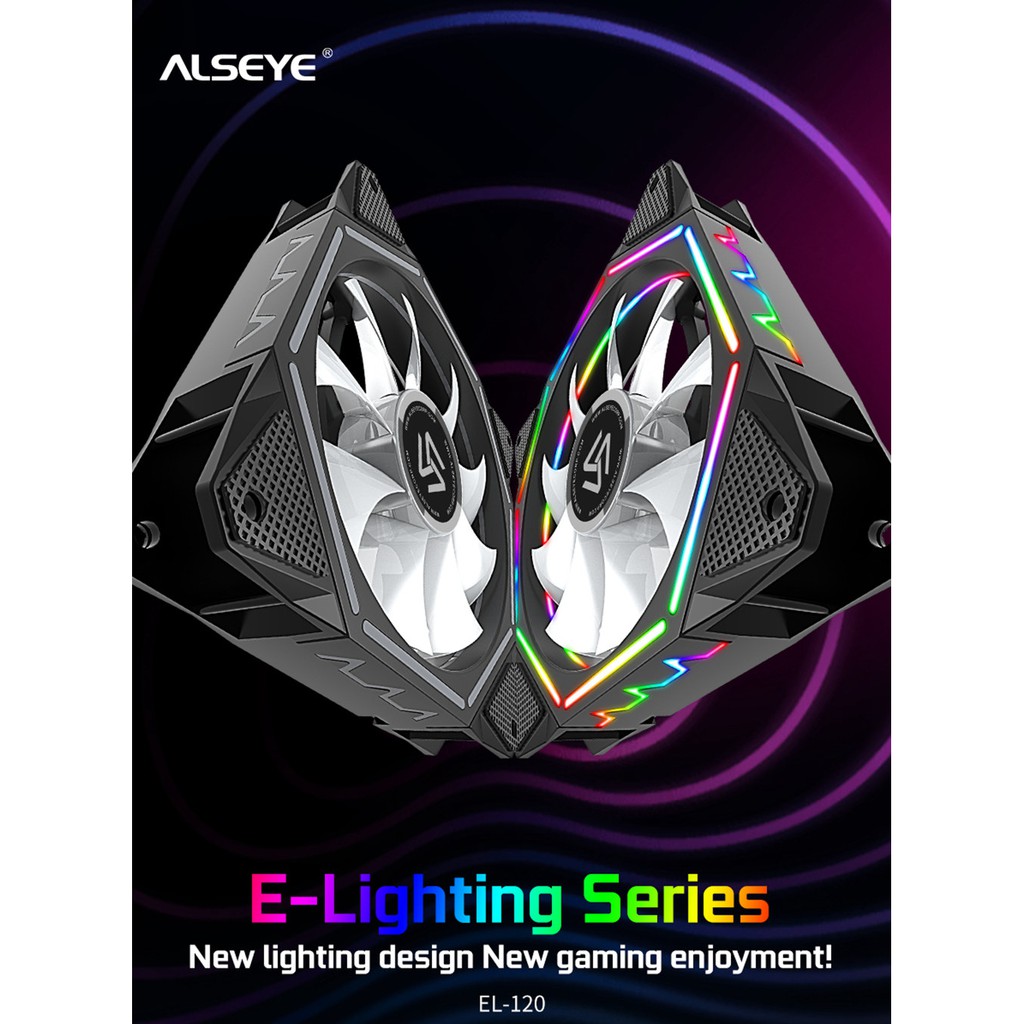 พัดลมคอมพิวเตอร์：ALSEYE 120mm C Fan Cooler Comuter RGB Fan with RF ...