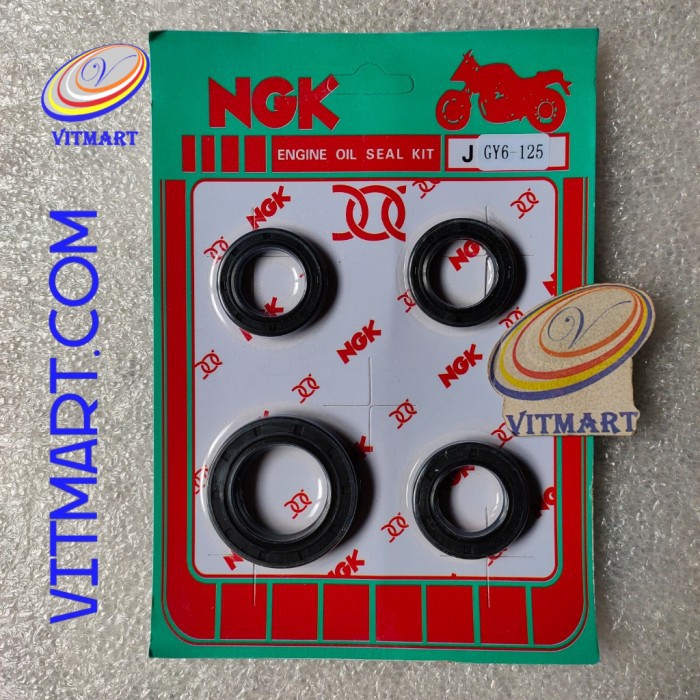 ชุดซีล NGK NOK สําหรับเครื่อง GY6 Kymco ENGINE OIL SEAL KIT 4 ชิ้นB ...