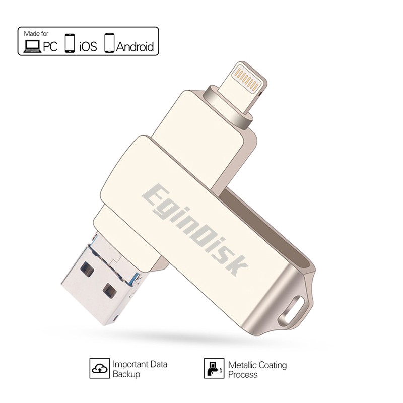 แฟลชไดรฟ์ Usb Otg Usb สําหรับ Iphone 6 7 8 X Xs Xr / Android Phone ...