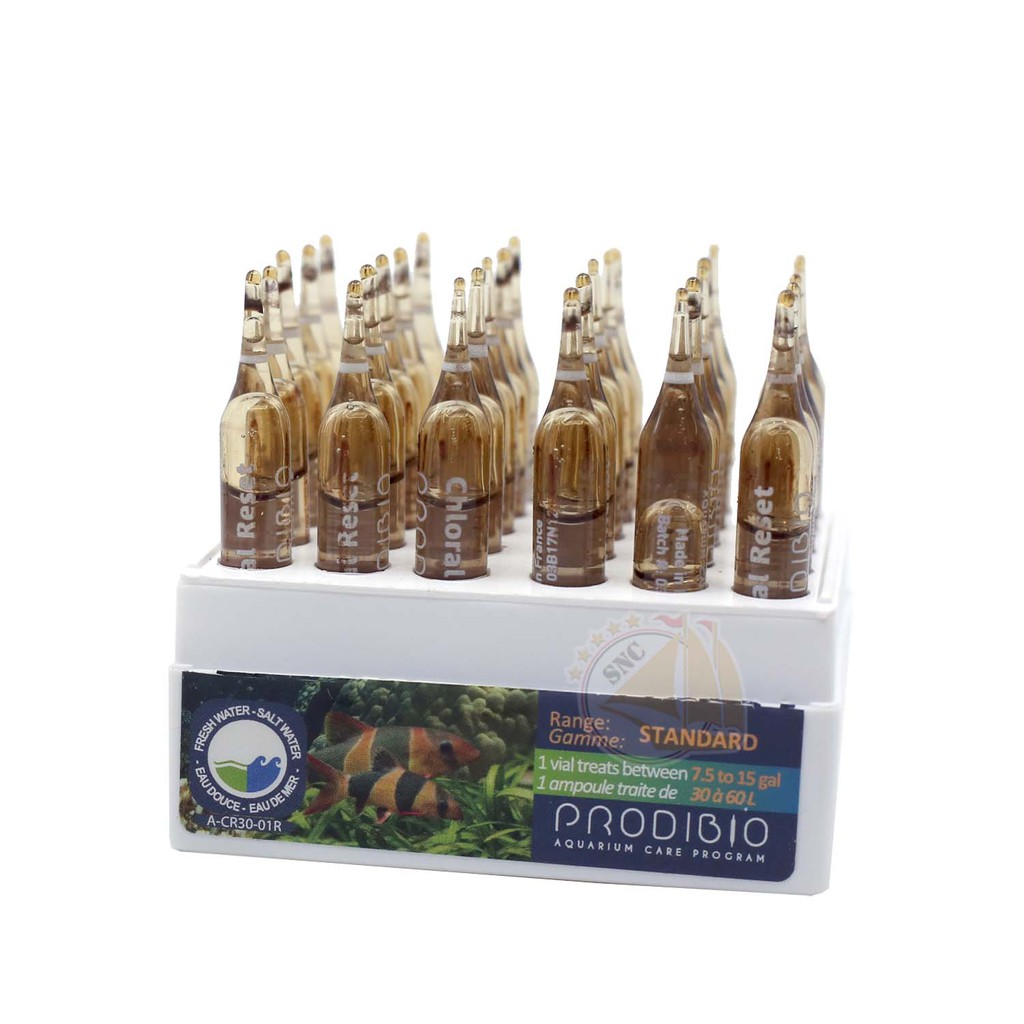 PRODIBIO Chloral Reset ปรับสภาพน้ำจืด-น้ำเค็ม ปริมาณ 1ml. ( 30 แท่ง ) - sncfishshop - ThaiPick