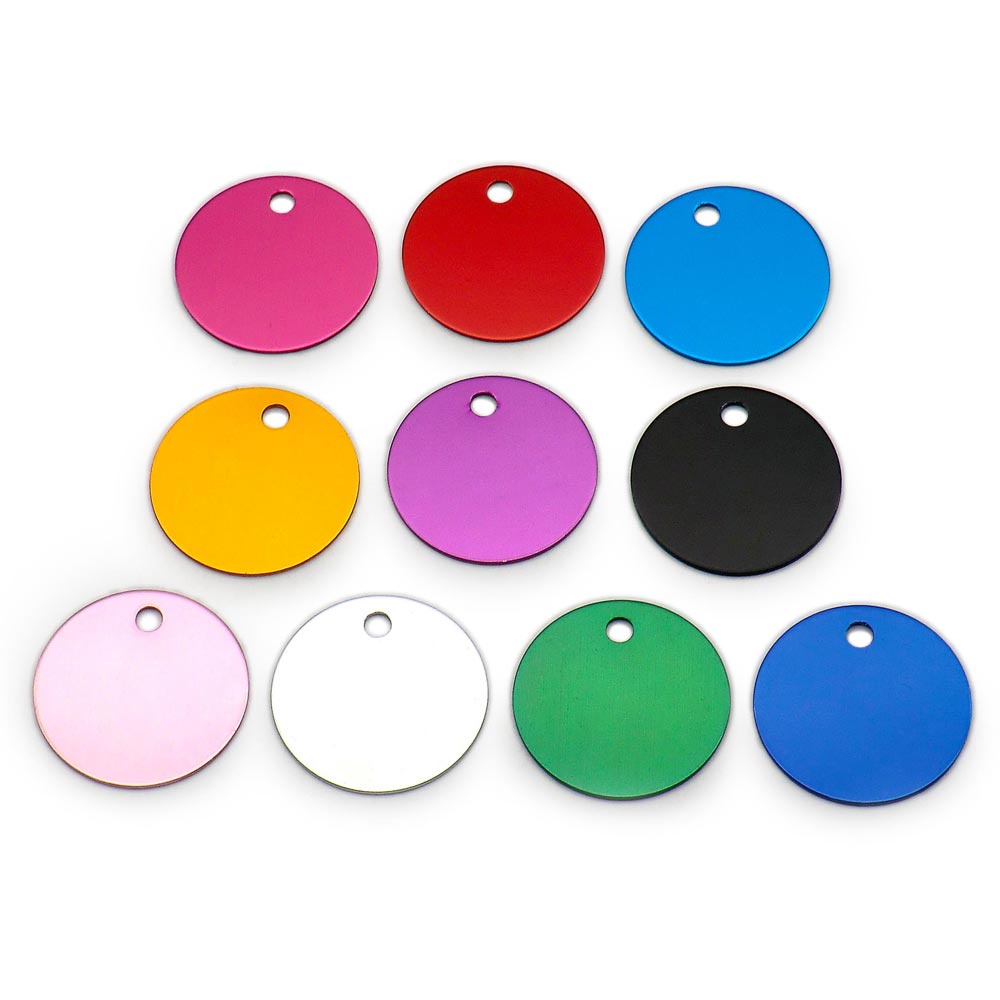 Wholesale 100pcs Round Aluminium Dog ID Tag Custom Cat Dogs Name Pet ID ...