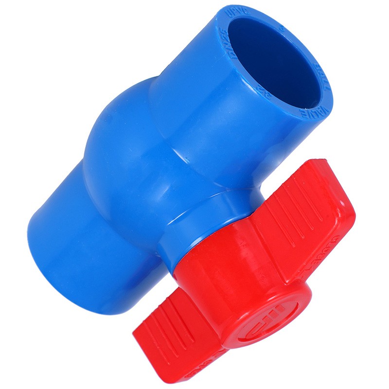 Slip Full Port Red Handle Lever U-PVC Ball Valve Blue - sugarp.th ...