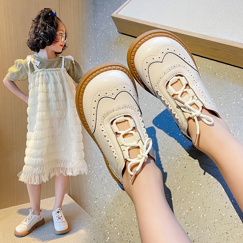 Barbu Mother Baby รองเท้าหนัง แบบผูกเชือก ขนาดเล็ก แฟชั่นฤดูใบไม้ผลิ ...