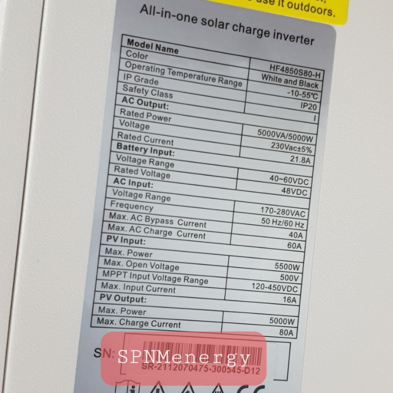 อินเวอร์เตอร์ ไฮบริดออฟกริด 5Kw 11Kw ระบบแบตเตอรี่ 48V High voltage Hybrid off grid LVTOPSUN By ...
