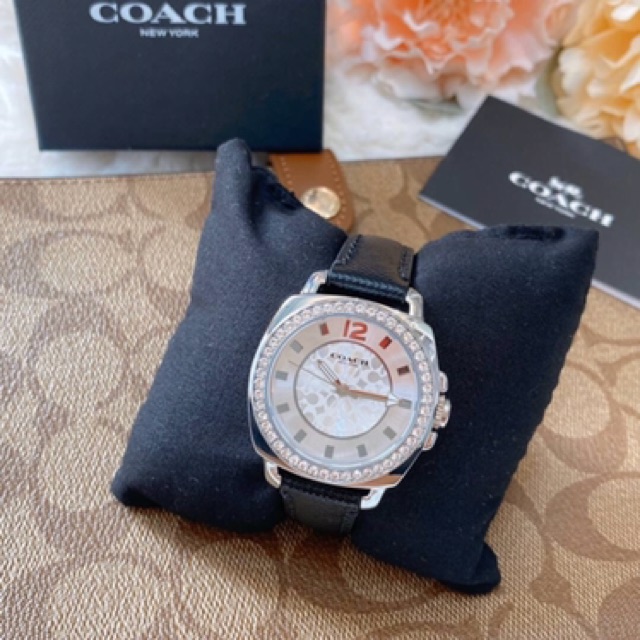 ️พร้อมส่ง Womens Coach #14503152 BOYFRIEND Silver Tone Glitz Watch ...