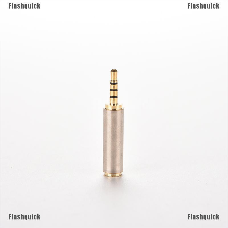 Flashquick Gold 2.5mm Male to 3.5mm Female Stereo Mic Audio Earphone ...