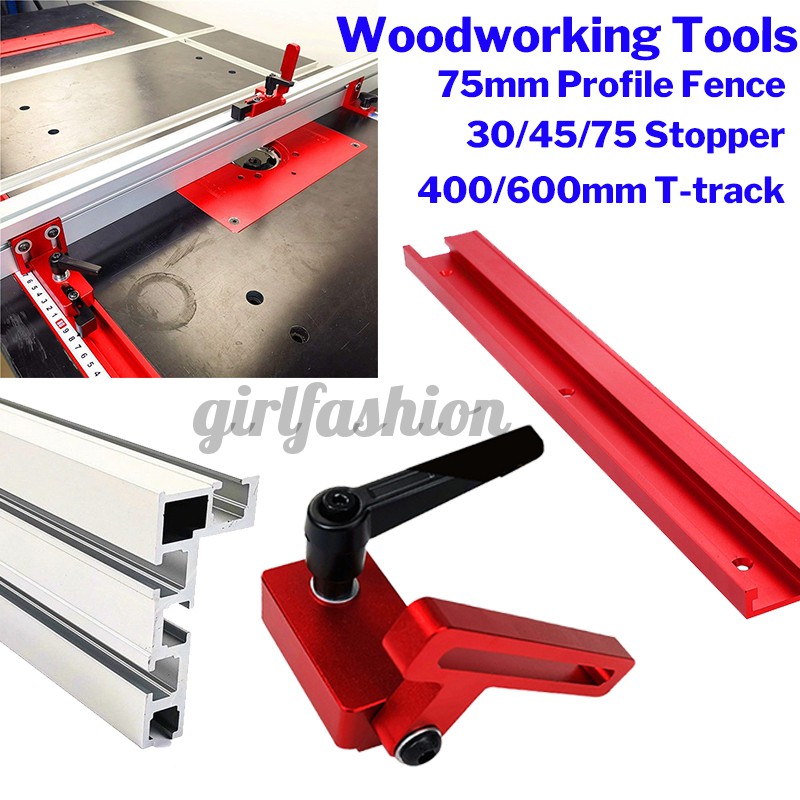 เครื่องมืองานไม้ 30 45 75 Type Miter Track Stop 45 75 Type T - Slot ...