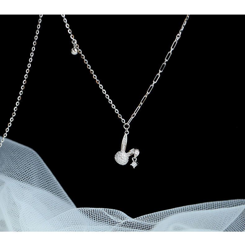 Silver Rabbit Clavicle Chain Women s Light Luxury Temperament Niche ...