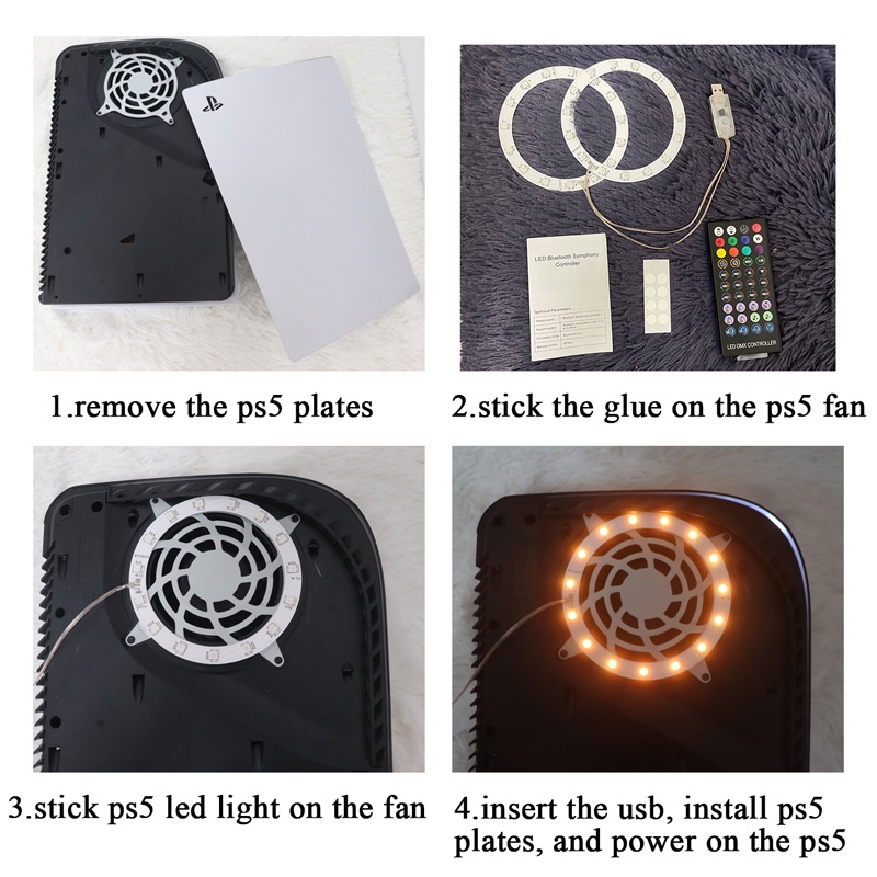 PS5 RGB LED Light ไฟแต่ง RGB Playstation อุปกรณ์เครื่อง PS5 ...