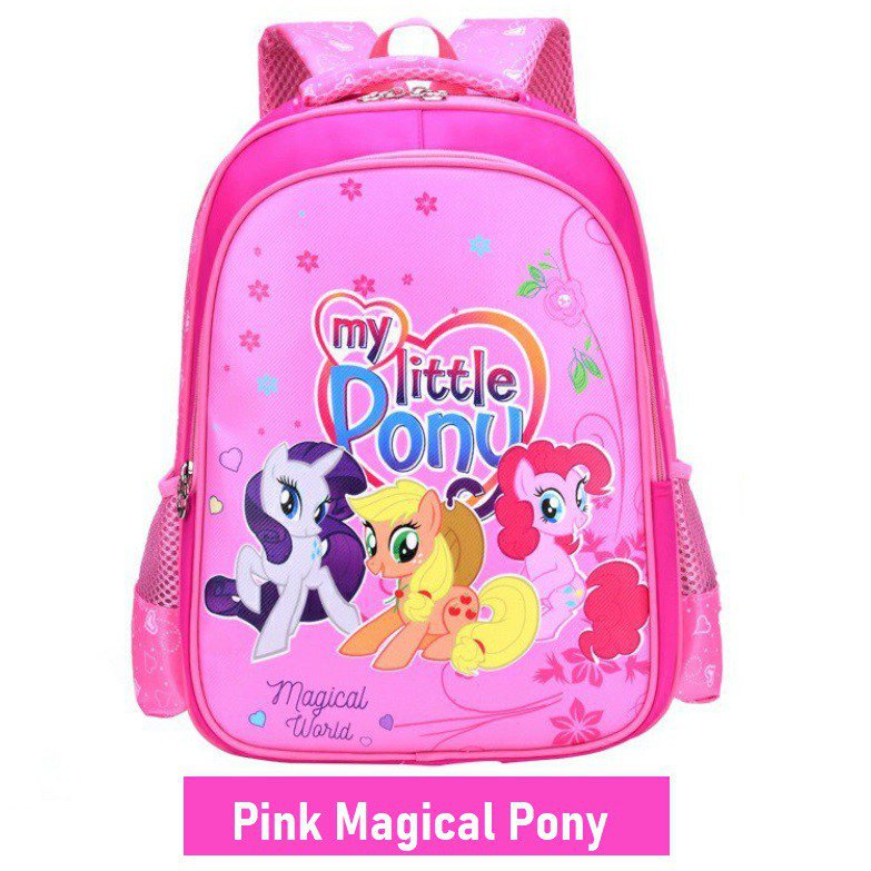 Kids school bag children cartoon backpack My Little Pony Frozen Elsa ...