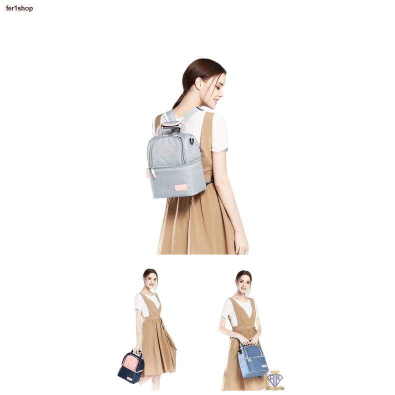 จัดส่งทันทีﺴM006 กระเป๋าสัมภาระคุณแม่ V-coool กระเป๋าเก็บความเย็น กระเป๋าเก็บนมแม่ ใส่ขวดนม เก็ ...