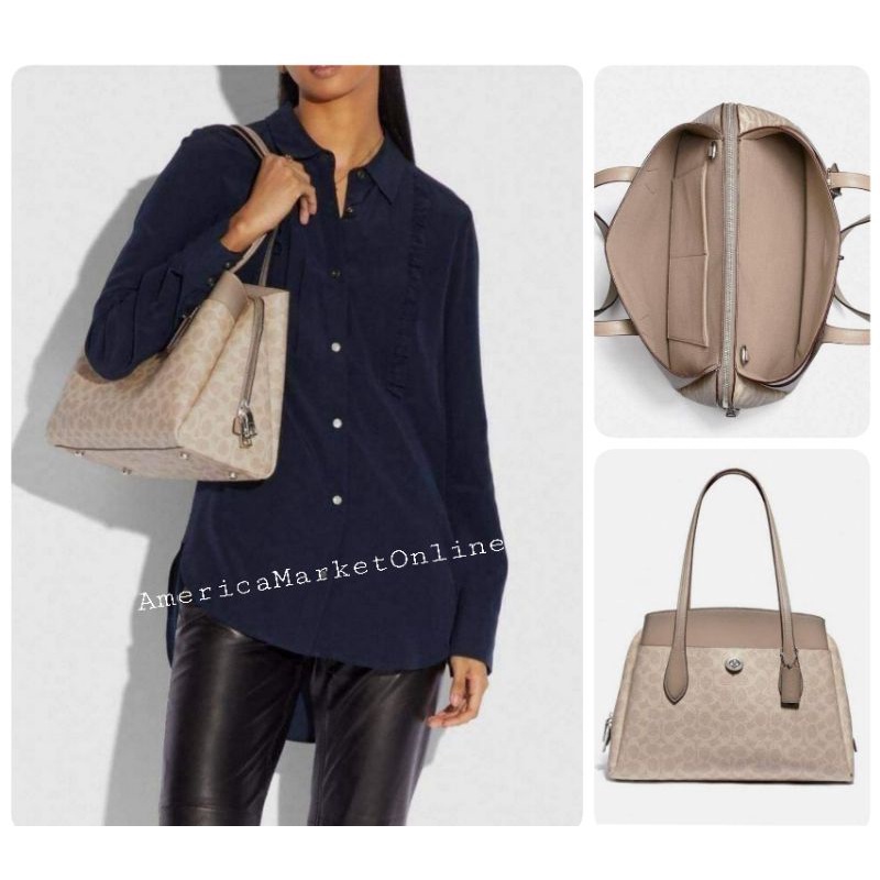 ของแท้100% COACH F67027 MINI SURREY CARRYALL IN SIGNATURE CANVAS (IMDQC ...