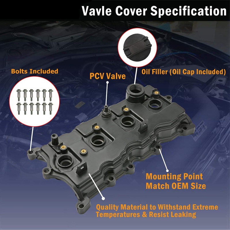 Engine Valve Cover With Oil Cap amp Gasket Bolts For Nissan Altima ...