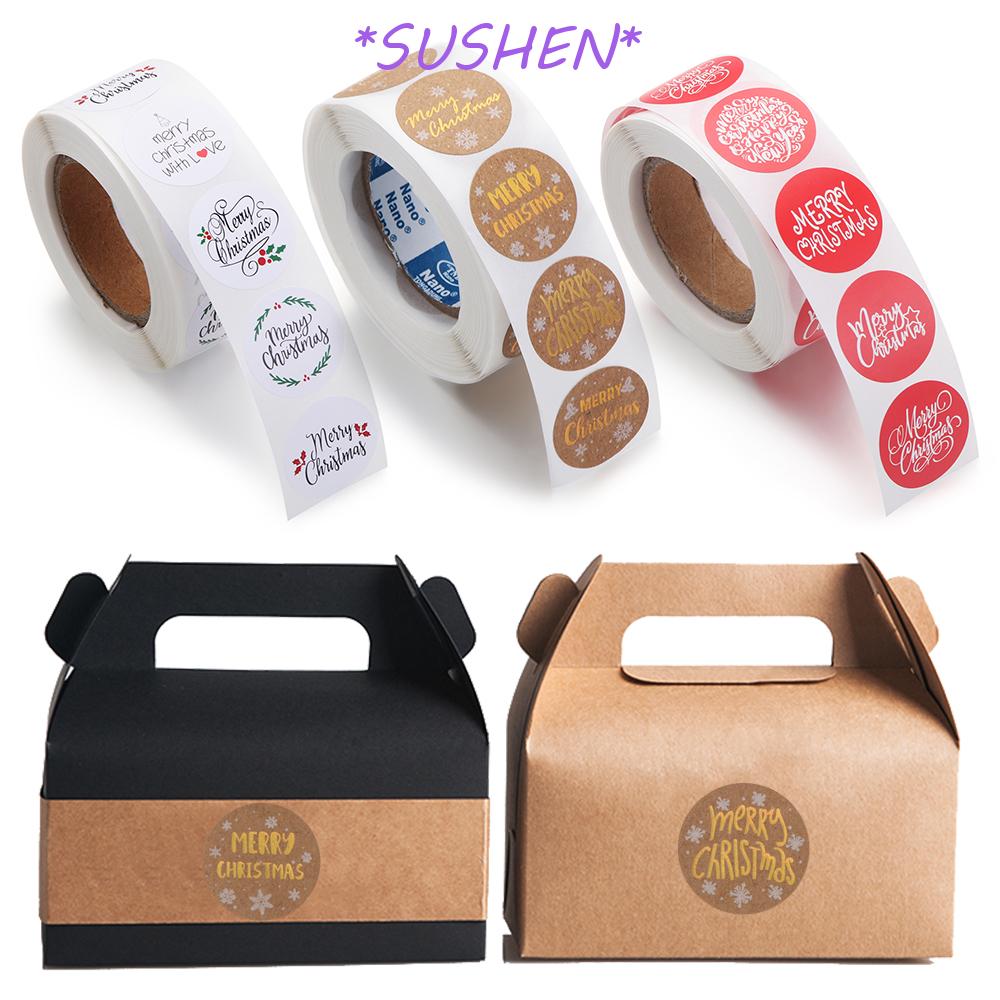 Diam 80Pcs/8Sheet Merry Christmas Name Sticker Red green Adhesive Gift ...