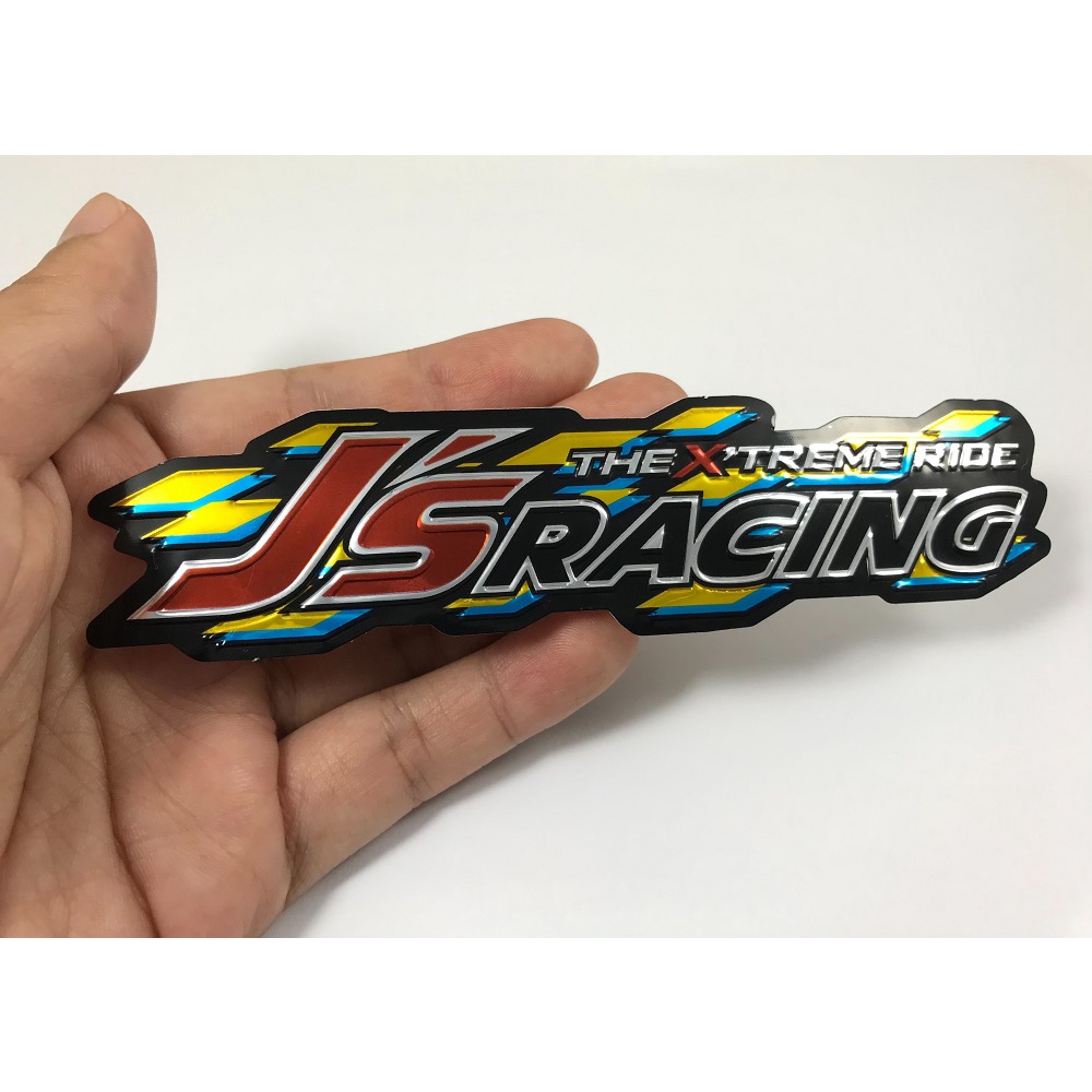 สติ๊กเกอร์ JS Racing Sticker [2ชิ้น] สติกเกอร์ 3D แต่งรถ ติดรถ Honda ...