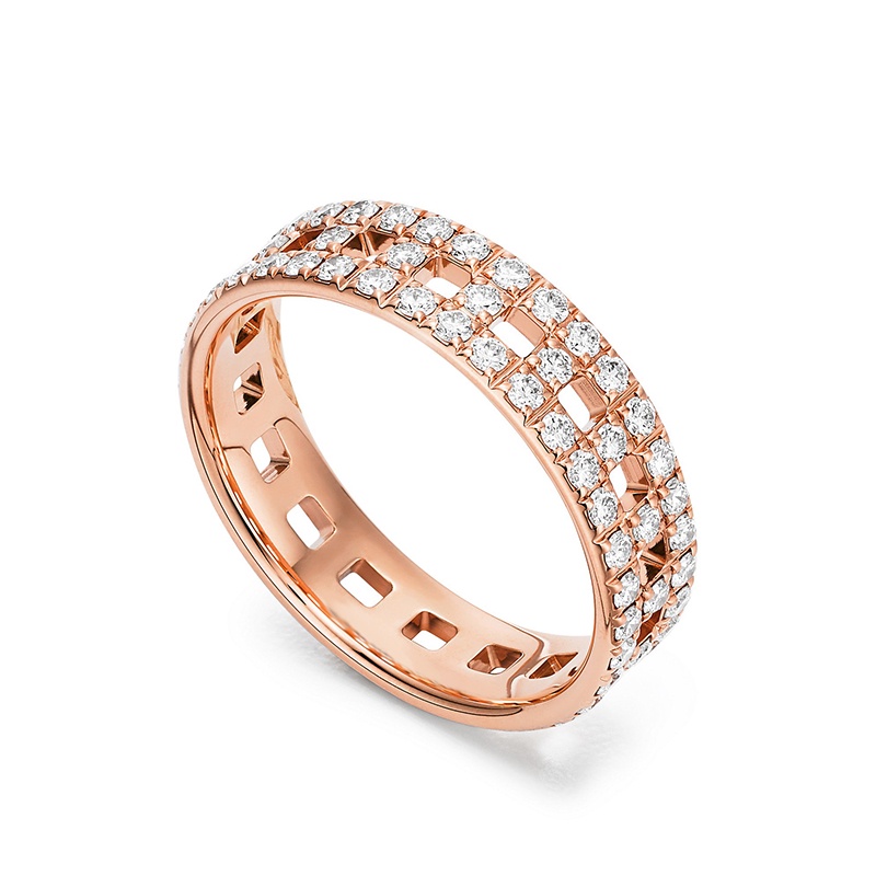 925 Sterling Silver Jewelry Electroplating 18K Hollow Gold True Ring ...