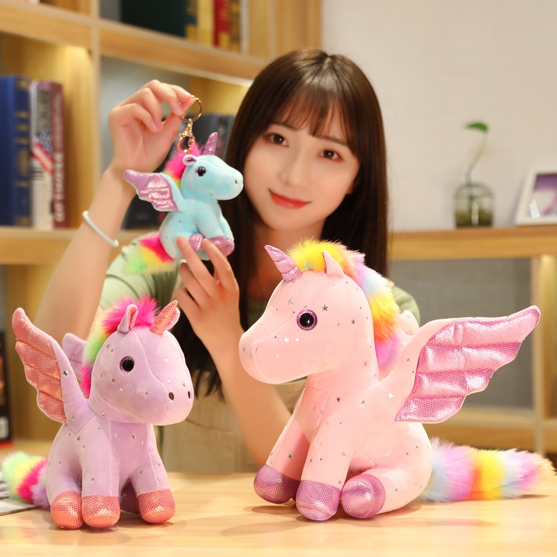 14-30cm Kawaii Angel Unicorn Plush Toy Cartoon Stuffed Animals Unicorn Dolls Soft Pillow For ...